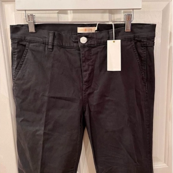 Tory Burch | Pants & Jumpsuits | Tory Burch Sabrina Gray Flare Legchino ...